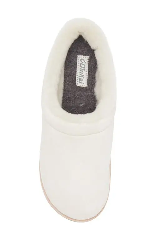 Olukai Mani Genuine Shearling Slipper - Puka /golden Sand