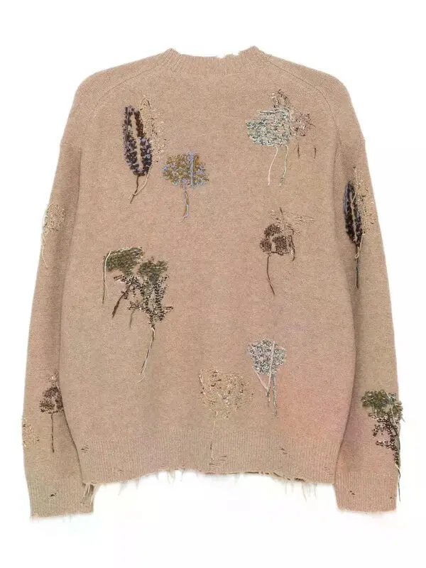 JNBY Botanical Long-sleeved Sweater - Neutrals
