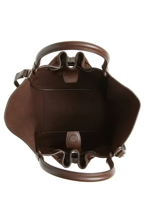 Proenza Schouler Small Ruched Suede Tote - Chocolate