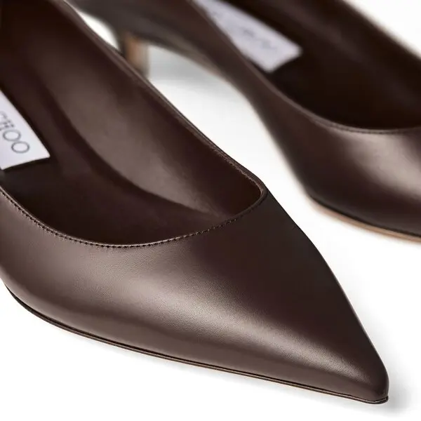 JIMMY CHOO Amelia Calf Leather Pumps - Brown