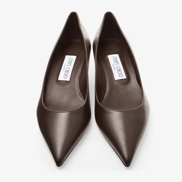 JIMMY CHOO Amelia Calf Leather Pumps - Brown
