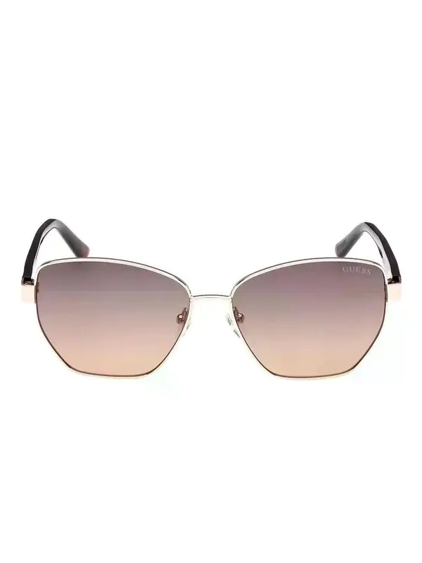 Guess Geometric-frame Sunglasses - Brown