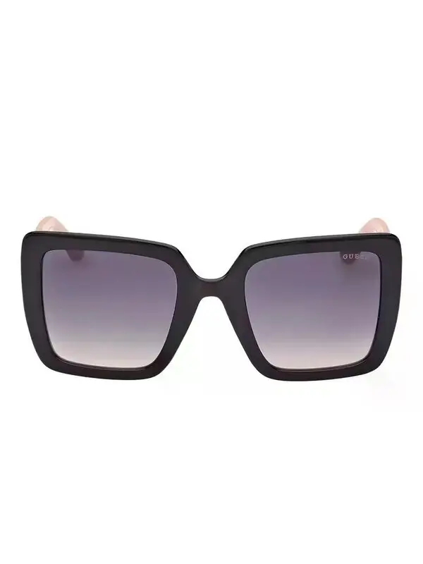 Guess Logo-plaque Square-frame Sunglasses - Pink