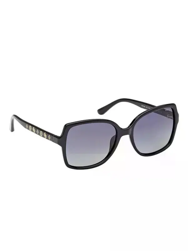 Guess Embellished Rectangle Sunglasses - Black