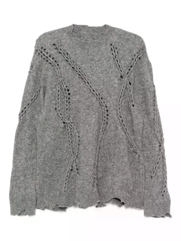 JNBY Long-sleeved Cable Knit Sweater