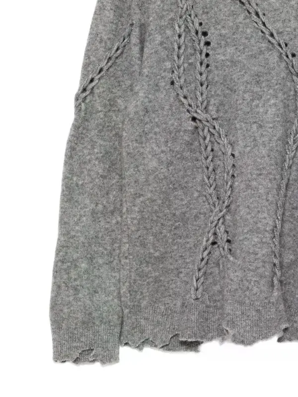 JNBY Long-sleeved Cable Knit Sweater