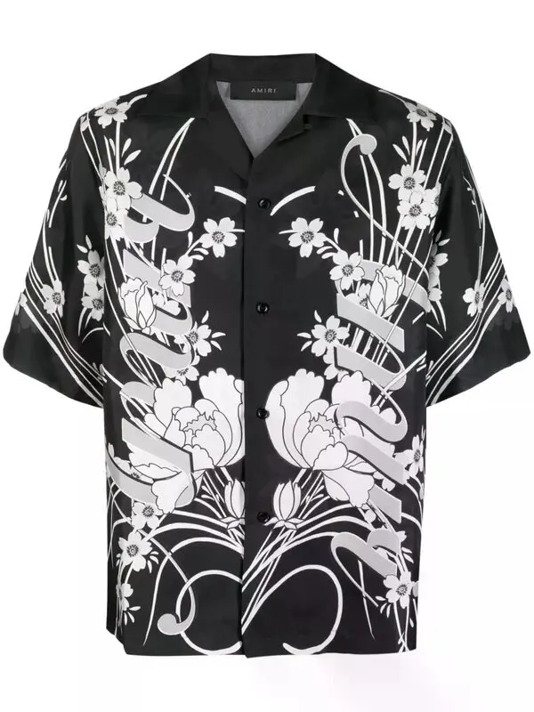 Amiri Floral-print Silk Shirt