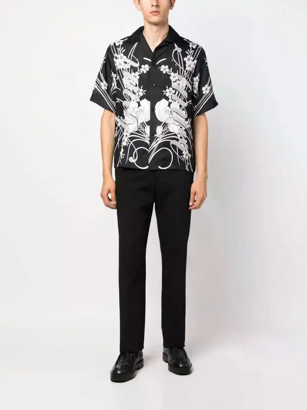 Amiri Floral-print Silk Shirt
