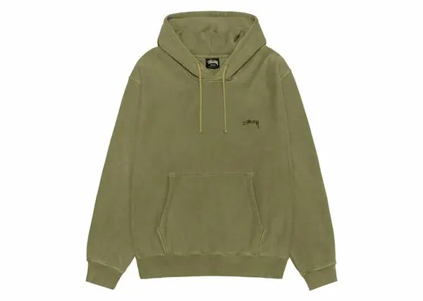 StÜssy Pigment Dyed Hoodie - Olive