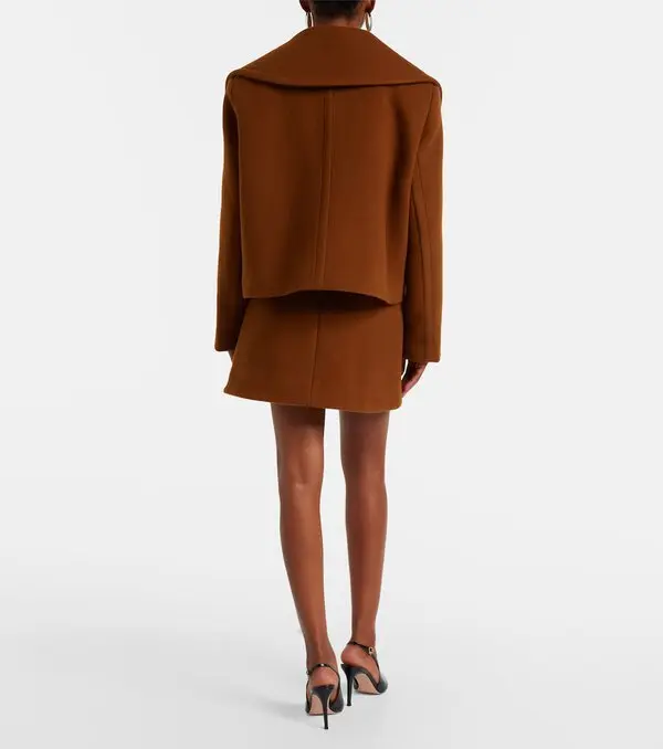 PATOU Cropped Wool-blend Jacket