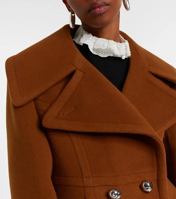 PATOU Cropped Wool-blend Jacket