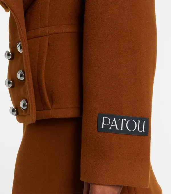 PATOU Cropped Wool-blend Jacket