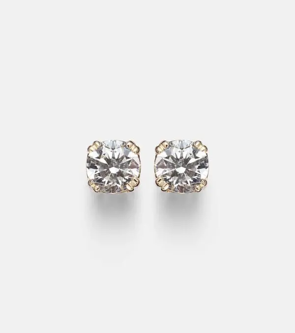 STONE AND STRAND 14kt Yellow Diamond Stud Earrings - Gold