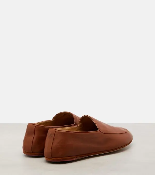 Loro Piana Anton Walk Leather Loafers - Brown