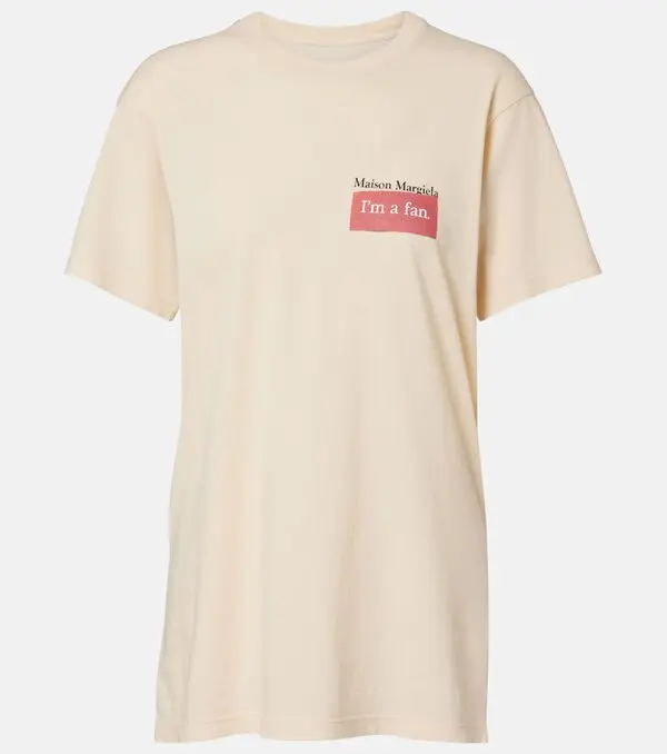MAISON MARGIELA Printed Cotton T-shirt - White