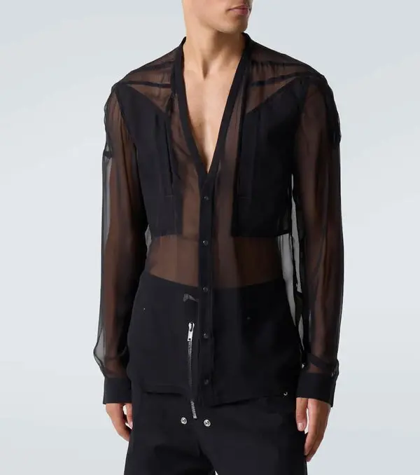 Rick Owens Sheer Silk Shirt