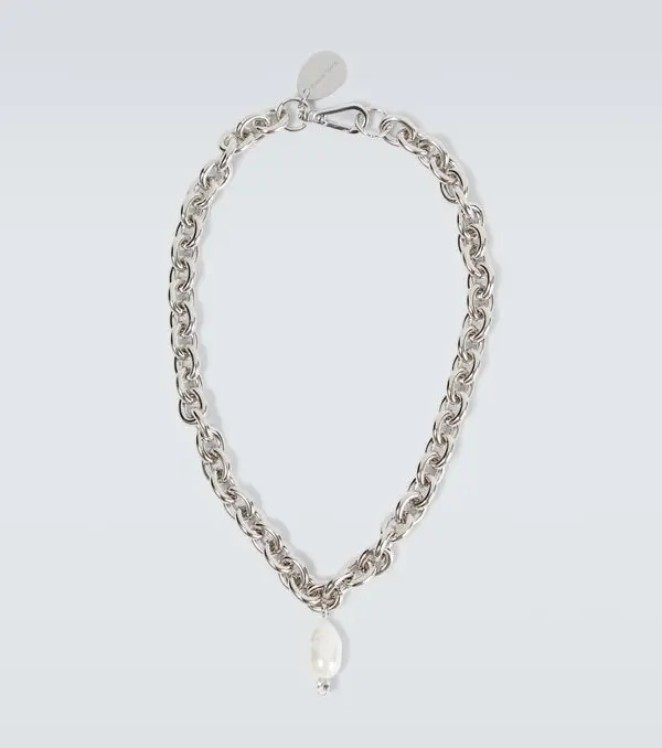 Simone Rocha Embellished Chain Necklace - Silver