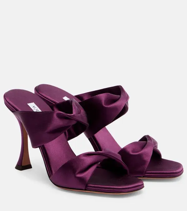 AQUAZZURA Twist 95 Satin Mules