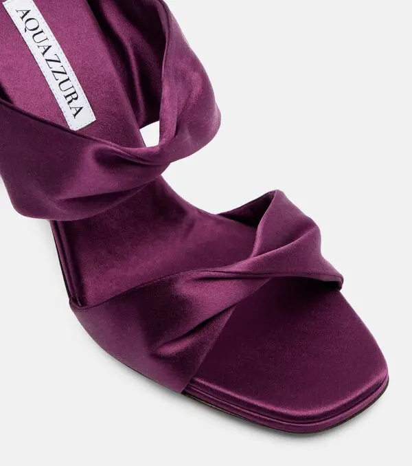 AQUAZZURA Twist 95 Satin Mules