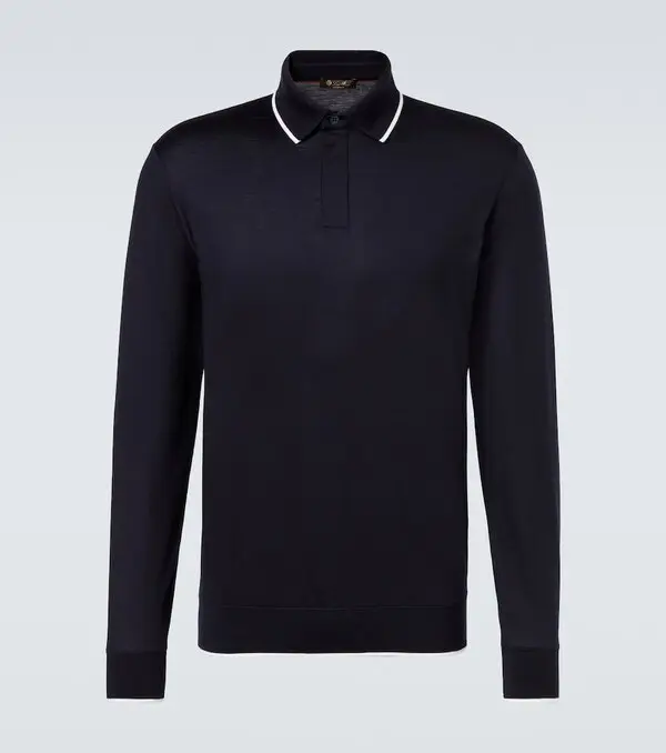 Loro Piana Waitaki Virgin Wool Polo Shirt - Blue