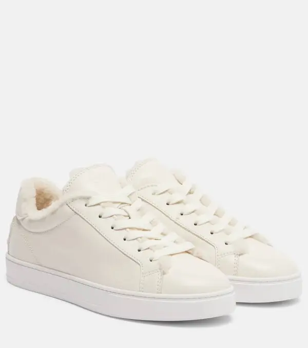 TOD'S Cassetta Shearling-lined Leather Sneakers