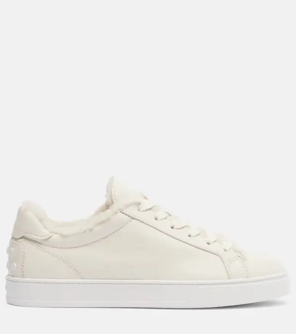 TOD'S Cassetta Shearling-lined Leather Sneakers