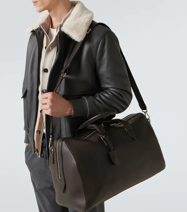 Brioni Leather Duffle Bag