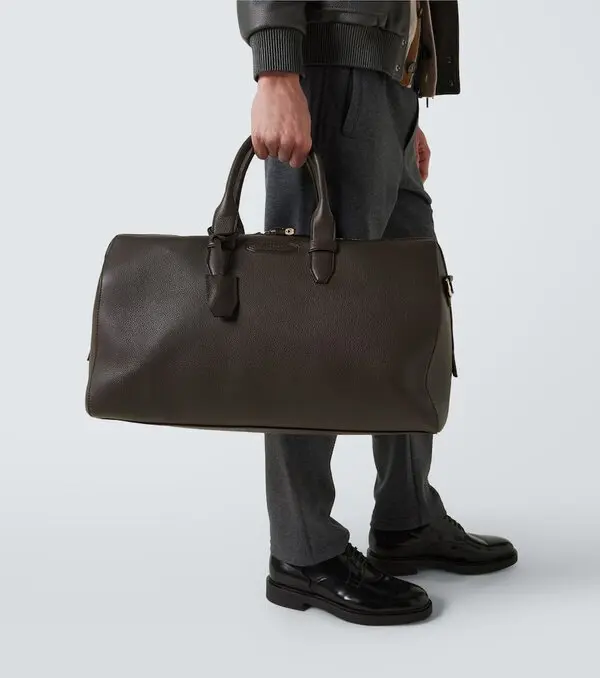 Brioni Leather Duffle Bag