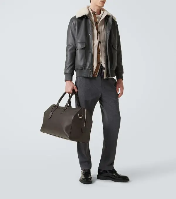 Brioni Leather Duffle Bag
