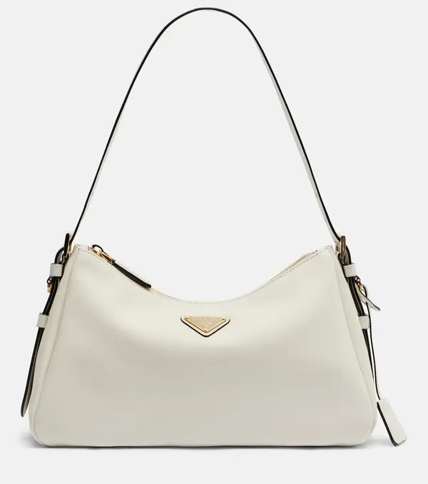 Prada Aimée Medium Leather Shoulder Bag - White