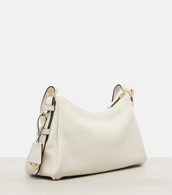 Prada Aimée Medium Leather Shoulder Bag - White