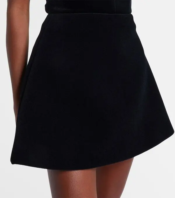 David Koma Mini Velvet Skirt