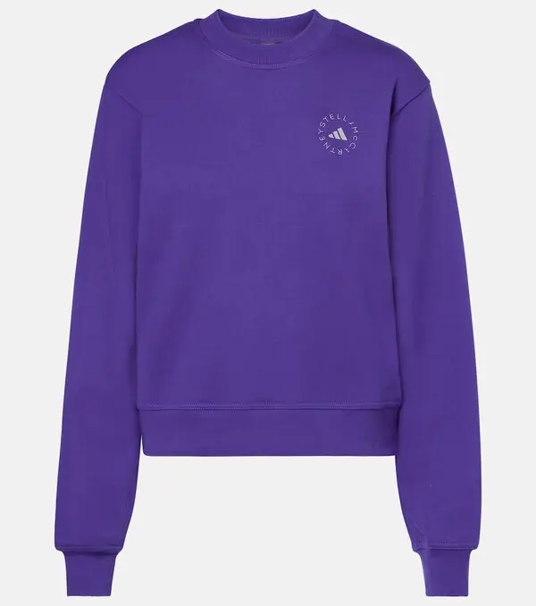 Adidas By Stella McCartney Cotton Fleece Sweatshirt - Purple