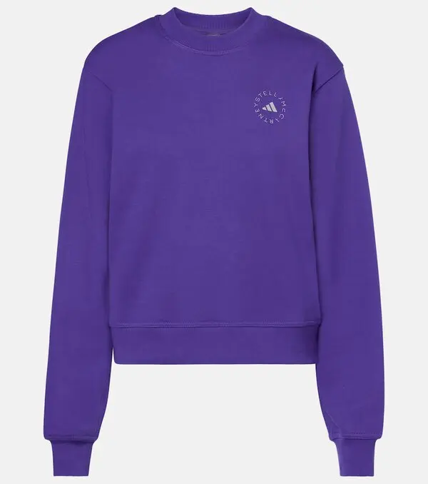 Adidas By Stella McCartney Cotton Fleece Sweatshirt - Purple