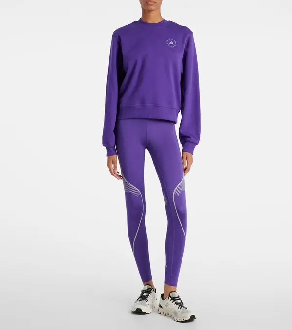 Adidas By Stella McCartney Cotton Fleece Sweatshirt - Purple