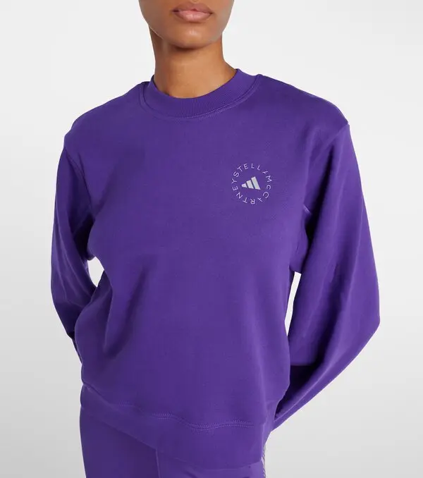 Adidas By Stella McCartney Cotton Fleece Sweatshirt - Purple
