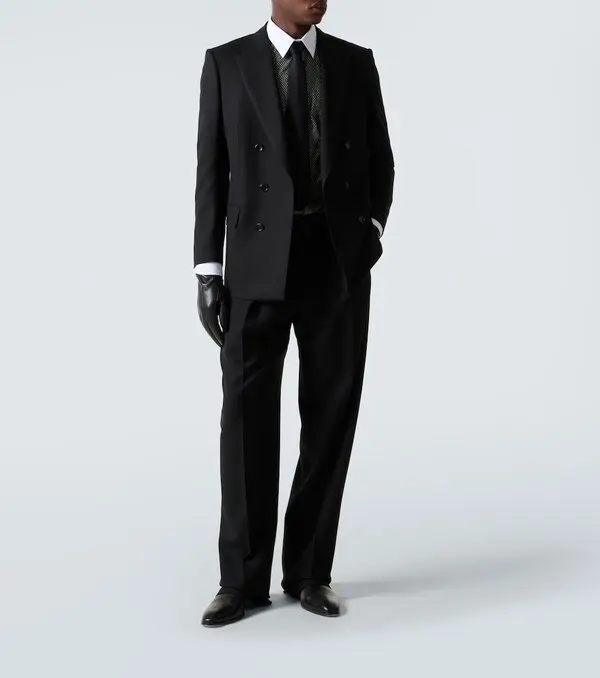 TOM FORD Tailored Wool Suit Pants - Black