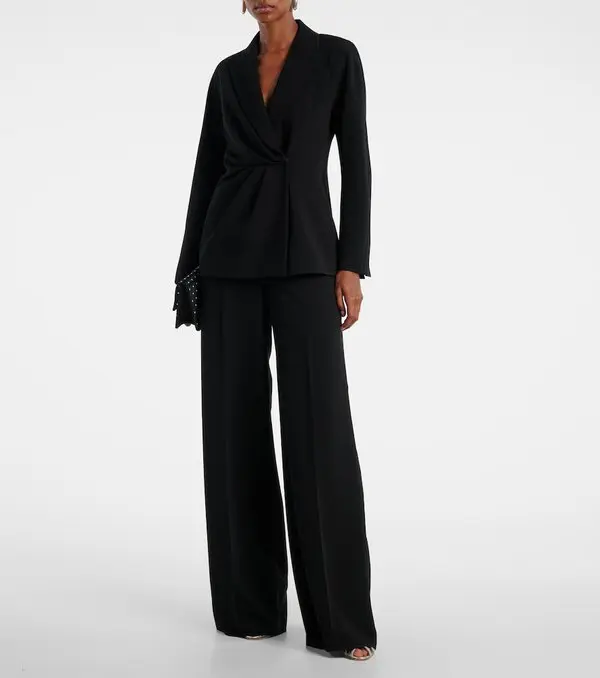 Max Mara Draped Cady Wrap Jacket