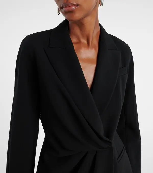 Max Mara Draped Cady Wrap Jacket
