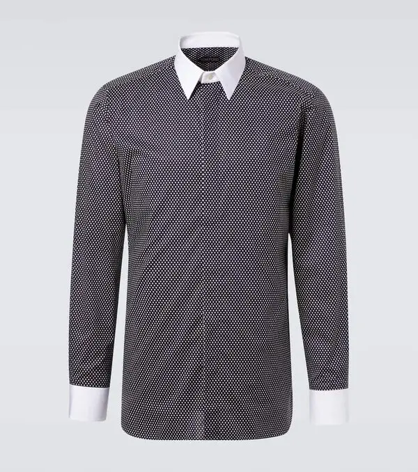 TOM FORD Polka-dot Cotton Poplin Shirt