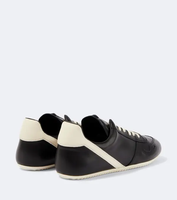 Rick Owens Minimal Leather Sneakers - Black