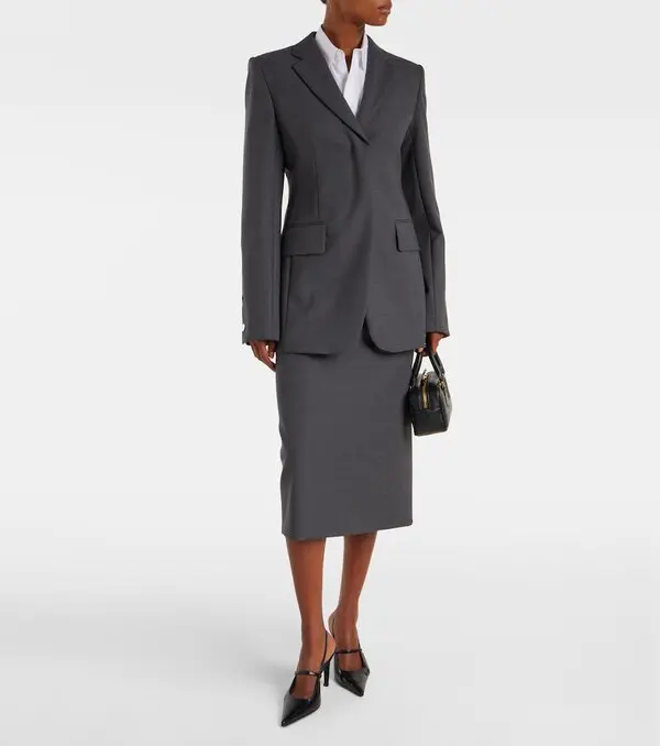Sportmax Finire Virgin Wool Pencil Skirt