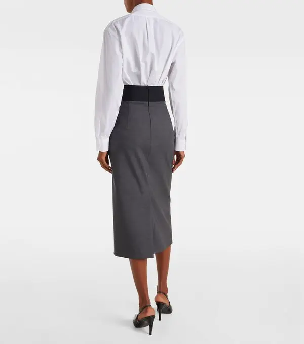 Sportmax Finire Virgin Wool Pencil Skirt