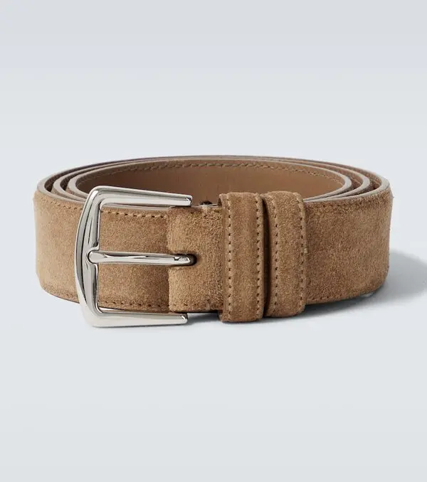 Loro Piana Alsavel Suede Belt - Beige