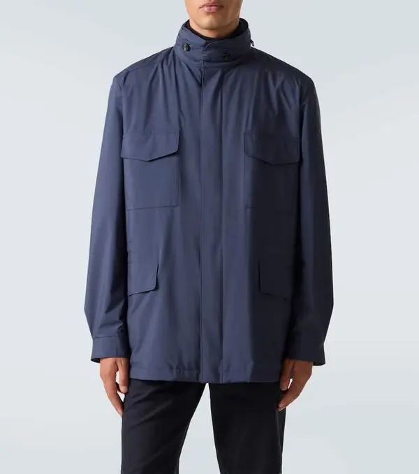 Loro Piana Traveller Technical Field Jacket - Blue