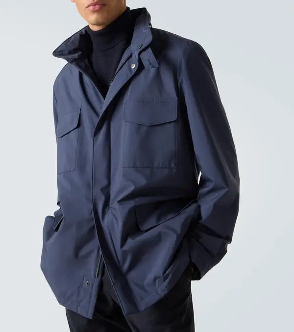 Loro Piana Traveller Technical Field Jacket - Blue