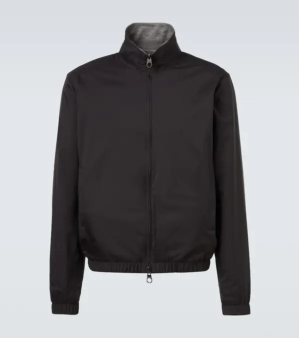 Loro Piana Reversible Cashmere Bomber Jacket - Blue