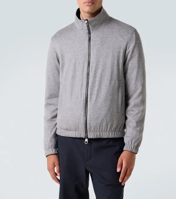 Loro Piana Reversible Cashmere Bomber Jacket - Blue