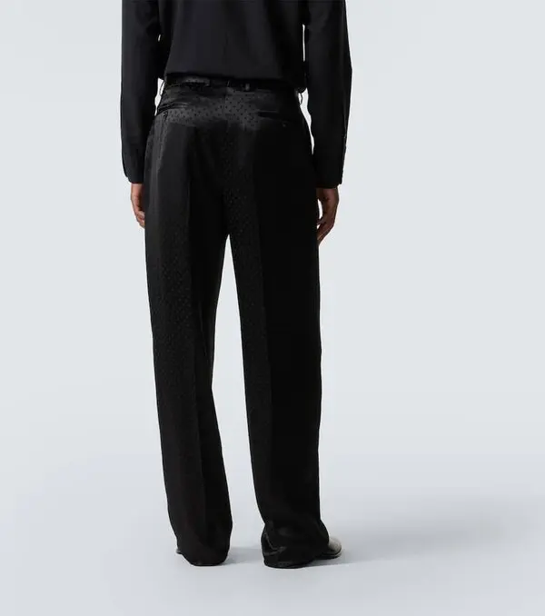 TOM FORD Jacquard Polka-dot Satin Suit Pants