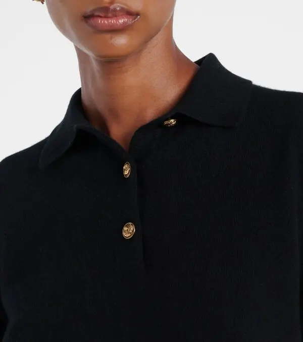 Loro Piana Classic Cashmere Polo Sweater - Black
